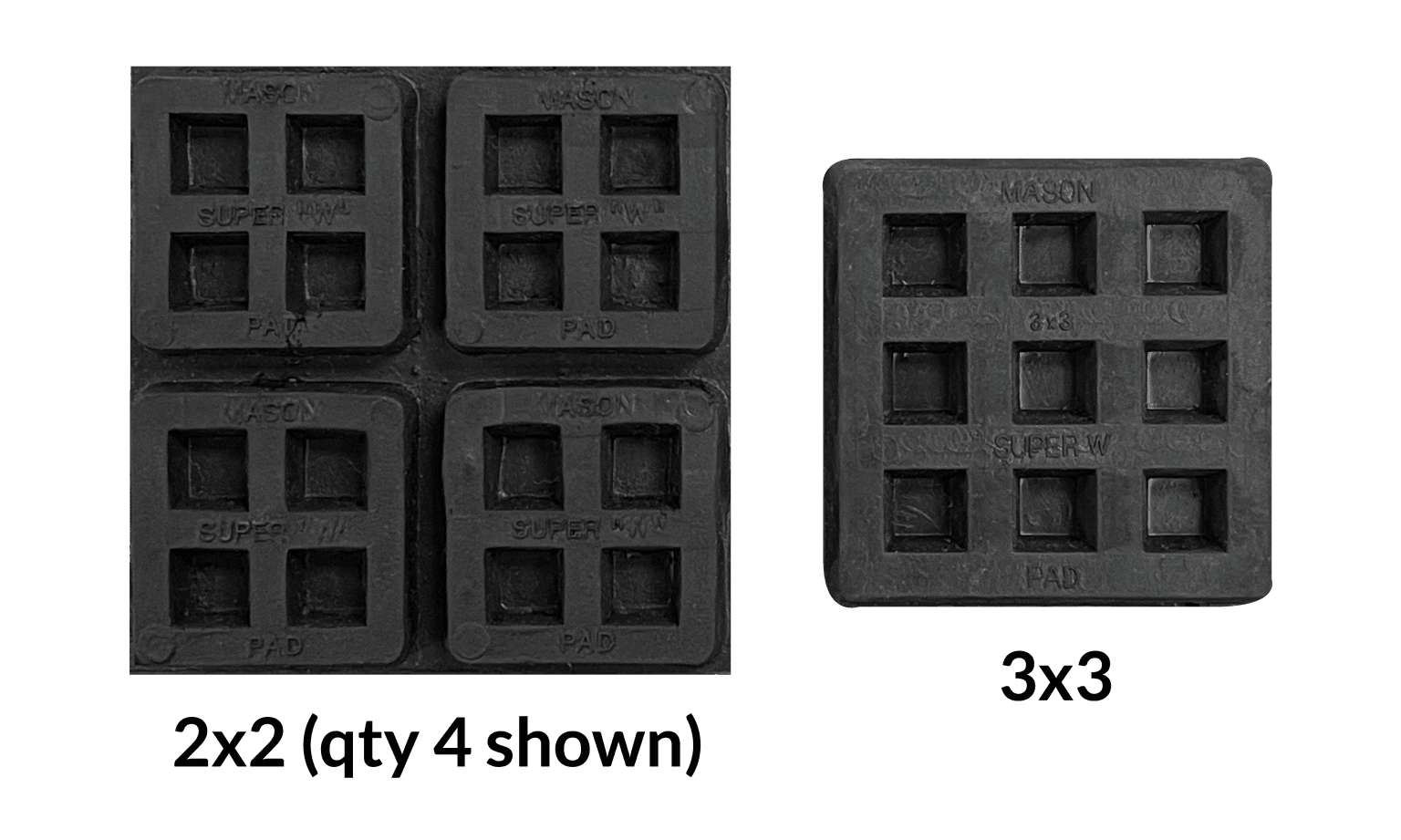 3/4” Thick Neoprene Super W Waffle Rubber Mounting Pad – Conklin Metal ...